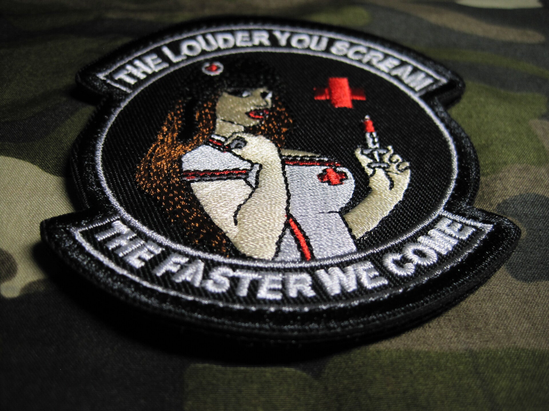 THE LOUDER YOU SCREAM - THE FASTER WE COME PATCH MEDICAL, HOOK BACK ...