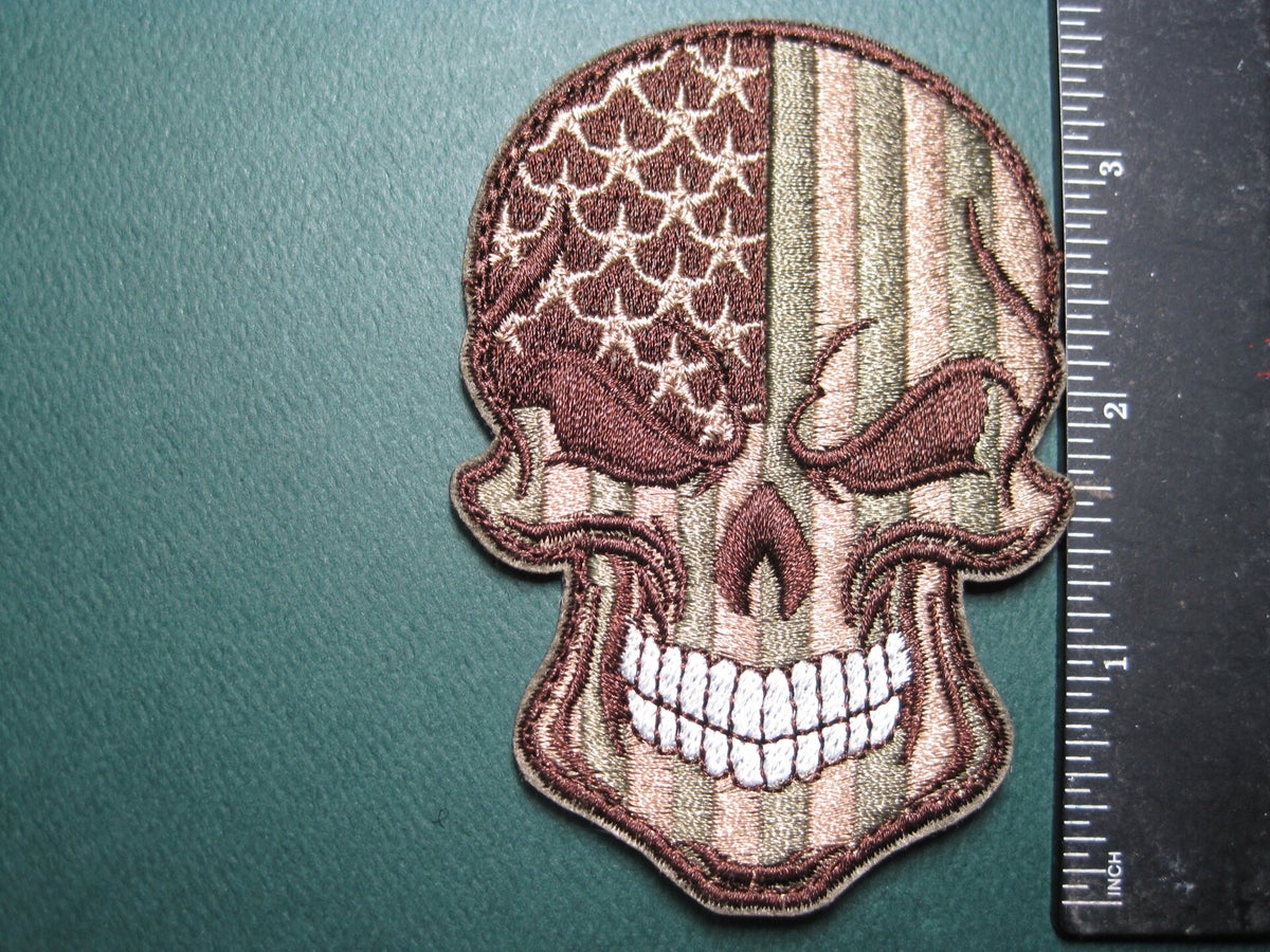 PUNISHER SKULL PATCH COLOR CHOICE HOOK BACK | MORALE PATCH MANIA