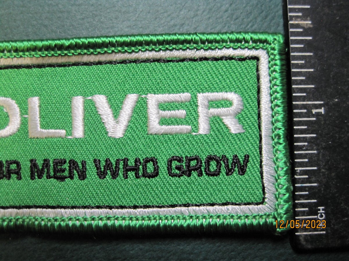 OLIVER TRACTOR PATCH "FOR MEN WHO GROW" IRON ON / SEW ON | MORALE PATCH ...