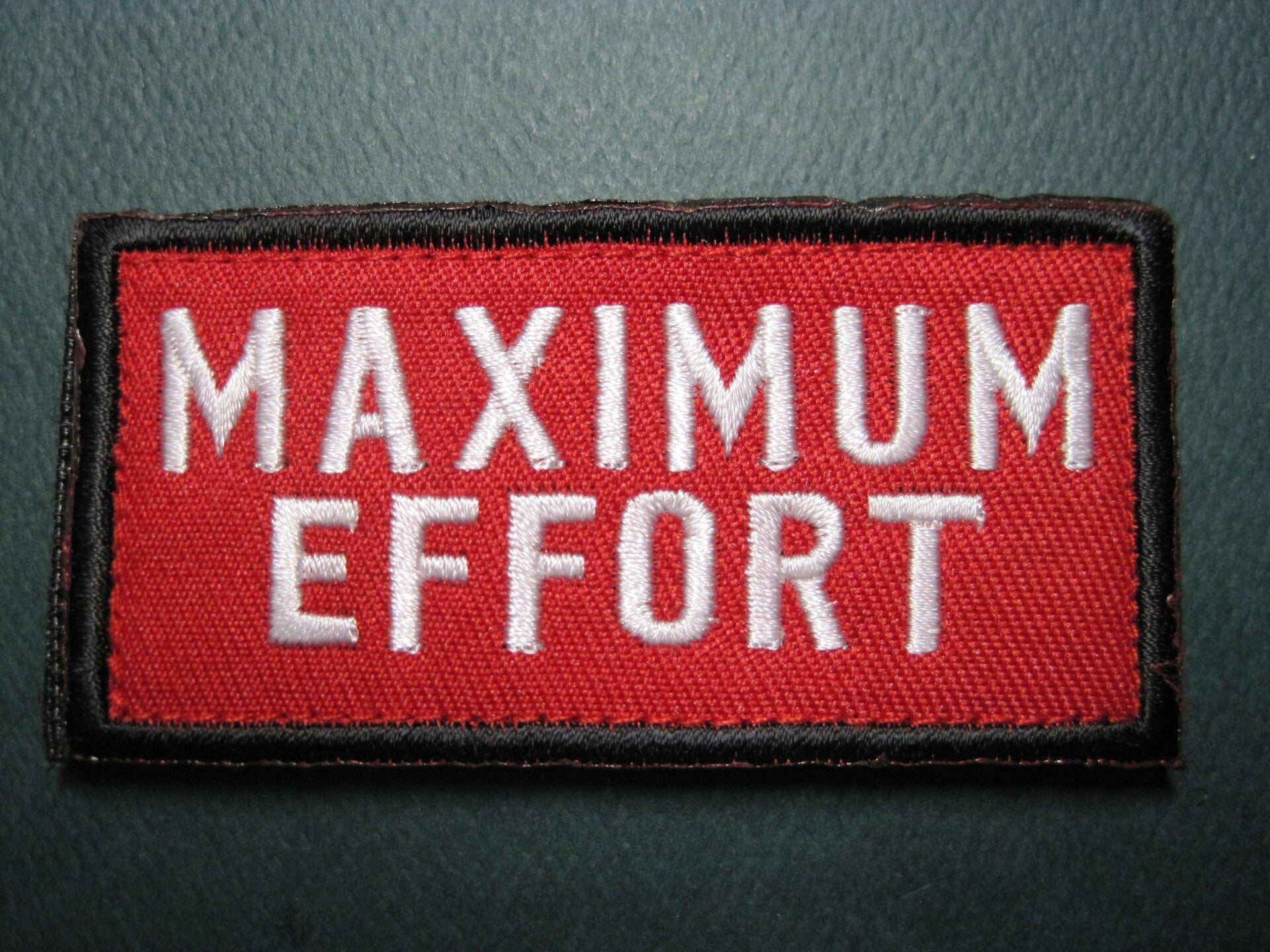 "MAXIMUM EFFORT" MORALE PATCH HOOK BACK | MORALE PATCH MANIA