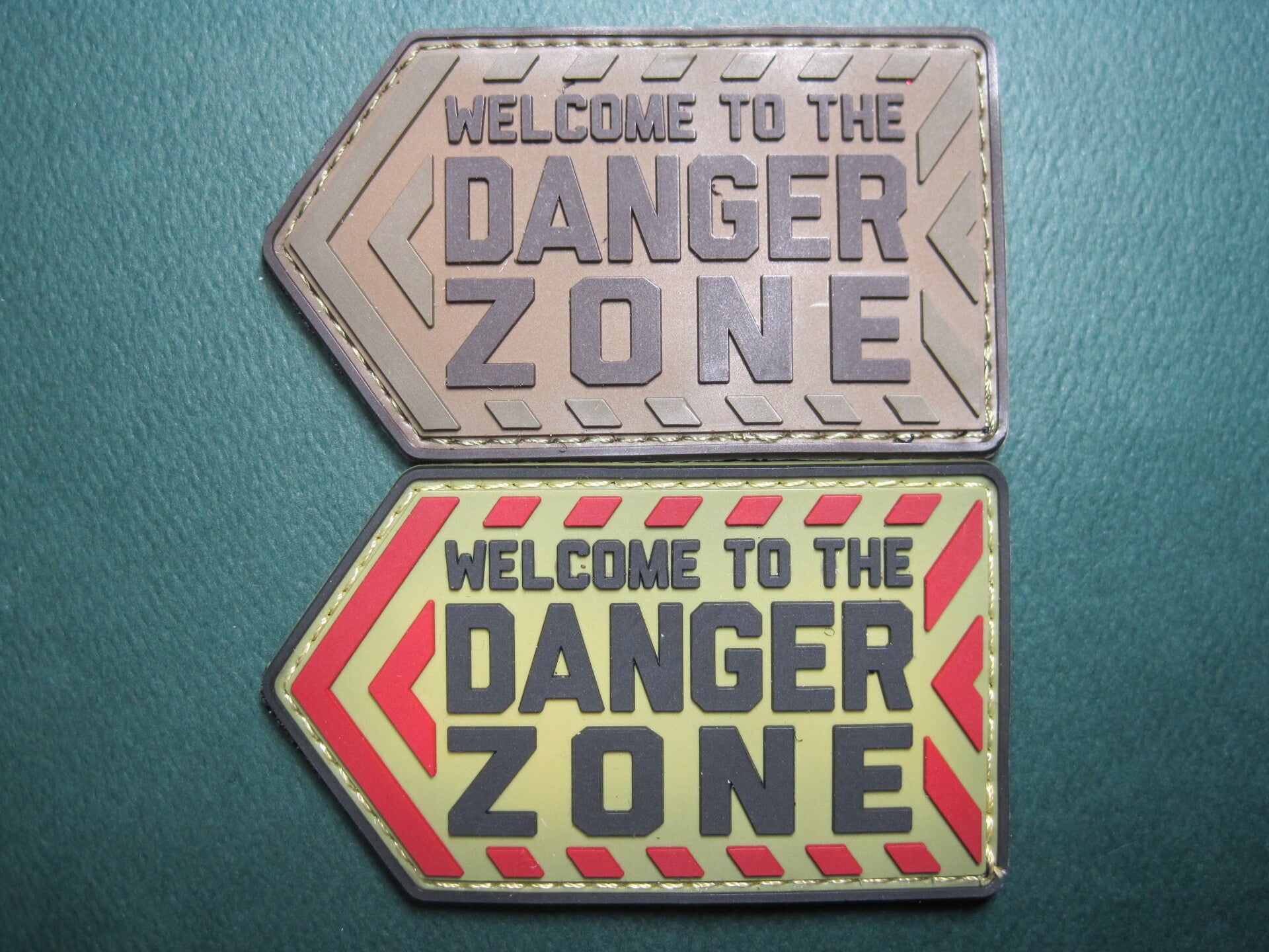 WELCOME TO THE "DANGER ZONE" MORALE PATCH COLOR CHOICE PVC HOOK BACK ...