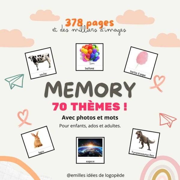 MEMORY - 70 thèmes | emillesideesdelogopede