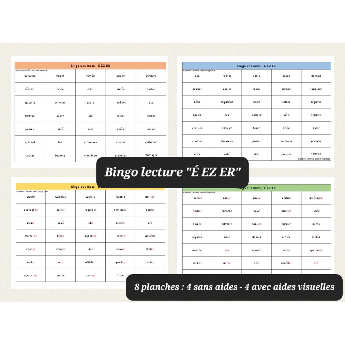 Bingo de lecture | emillesideesdelogopede