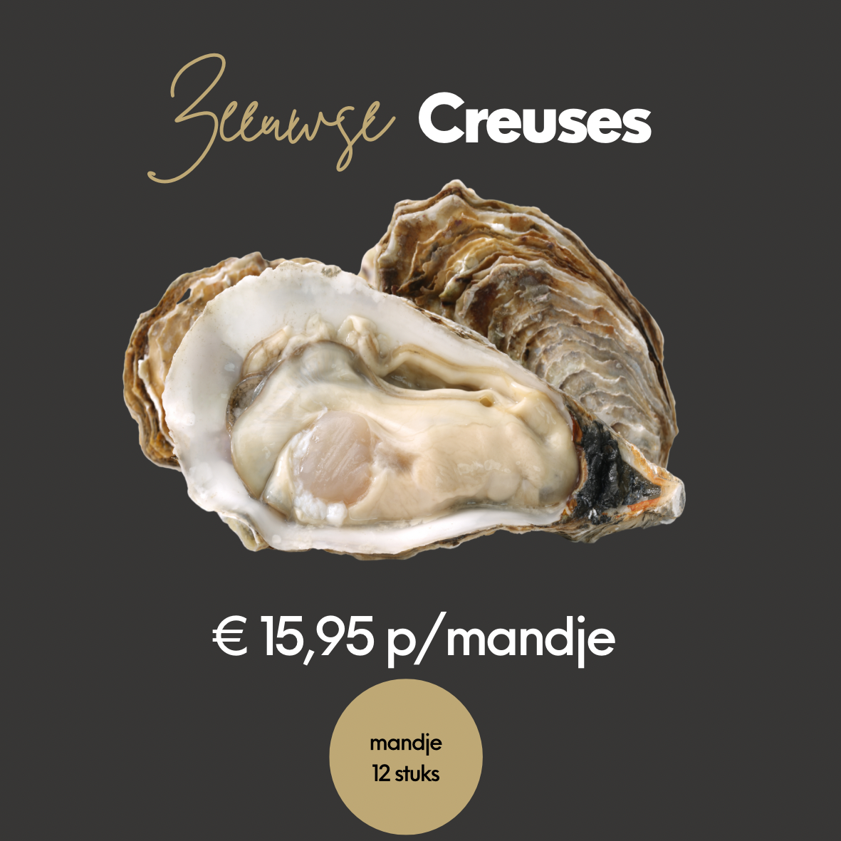 Zeeuwse Creuses | Mandje 12 stuks | De Visloods