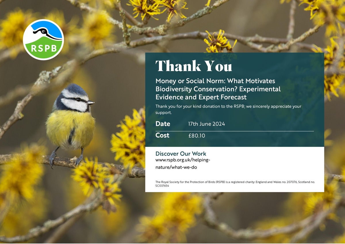Donation reciepts | Biodiversity Study