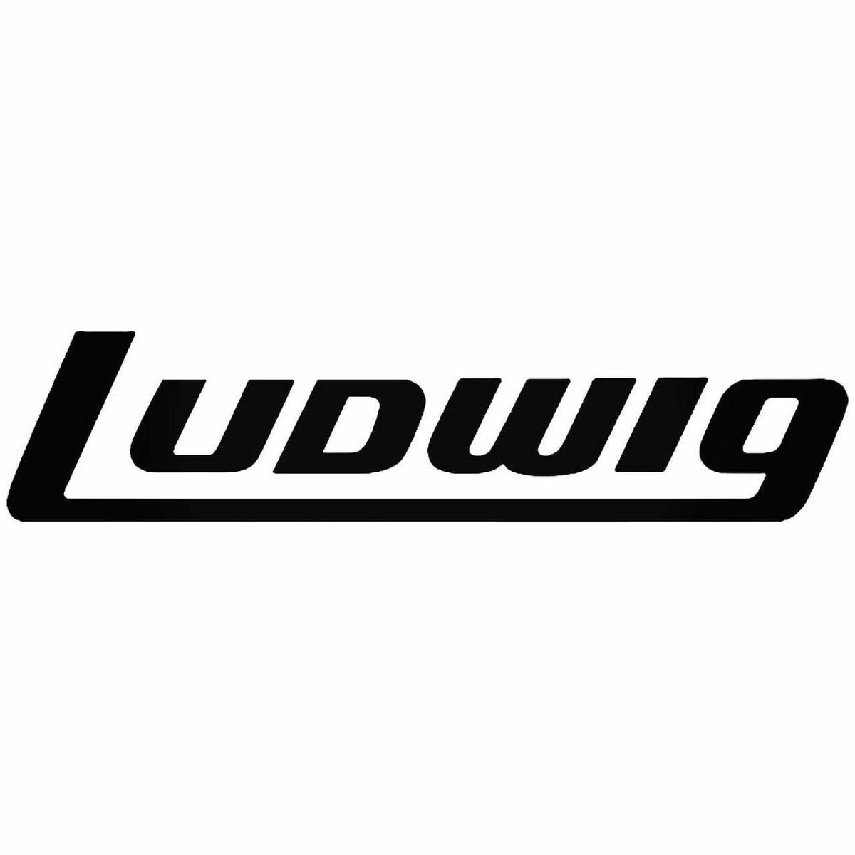 Ludwig P4042 Bassdrum Script Logo Sticker Black | Ludwig Rhythm Factory