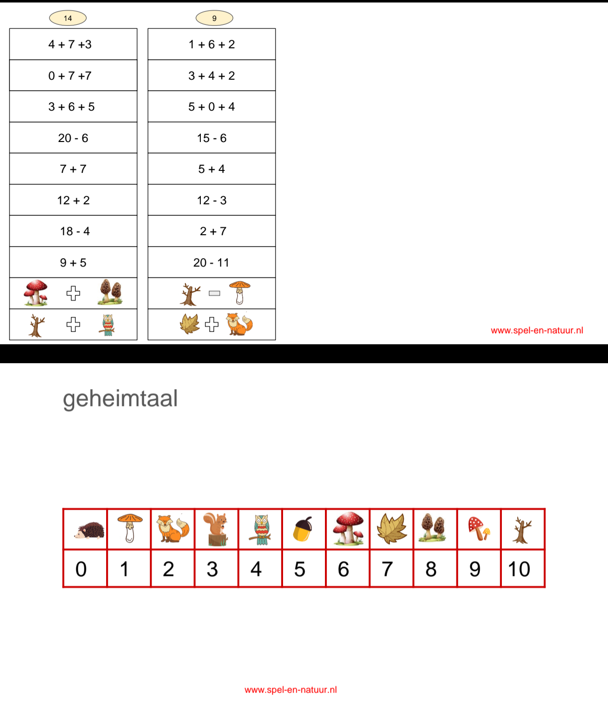 Rekenen groep 3 | www.spel-en-natuur.nl