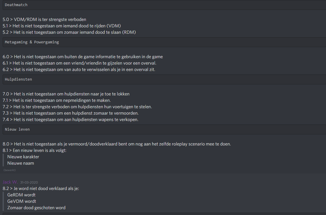 Regels | Goes Roleplay | FiveM