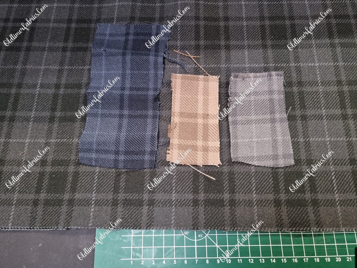 BMW E30 Indigo blue 0381 Überkaro Middle Lane Fabric | E30Seats.com