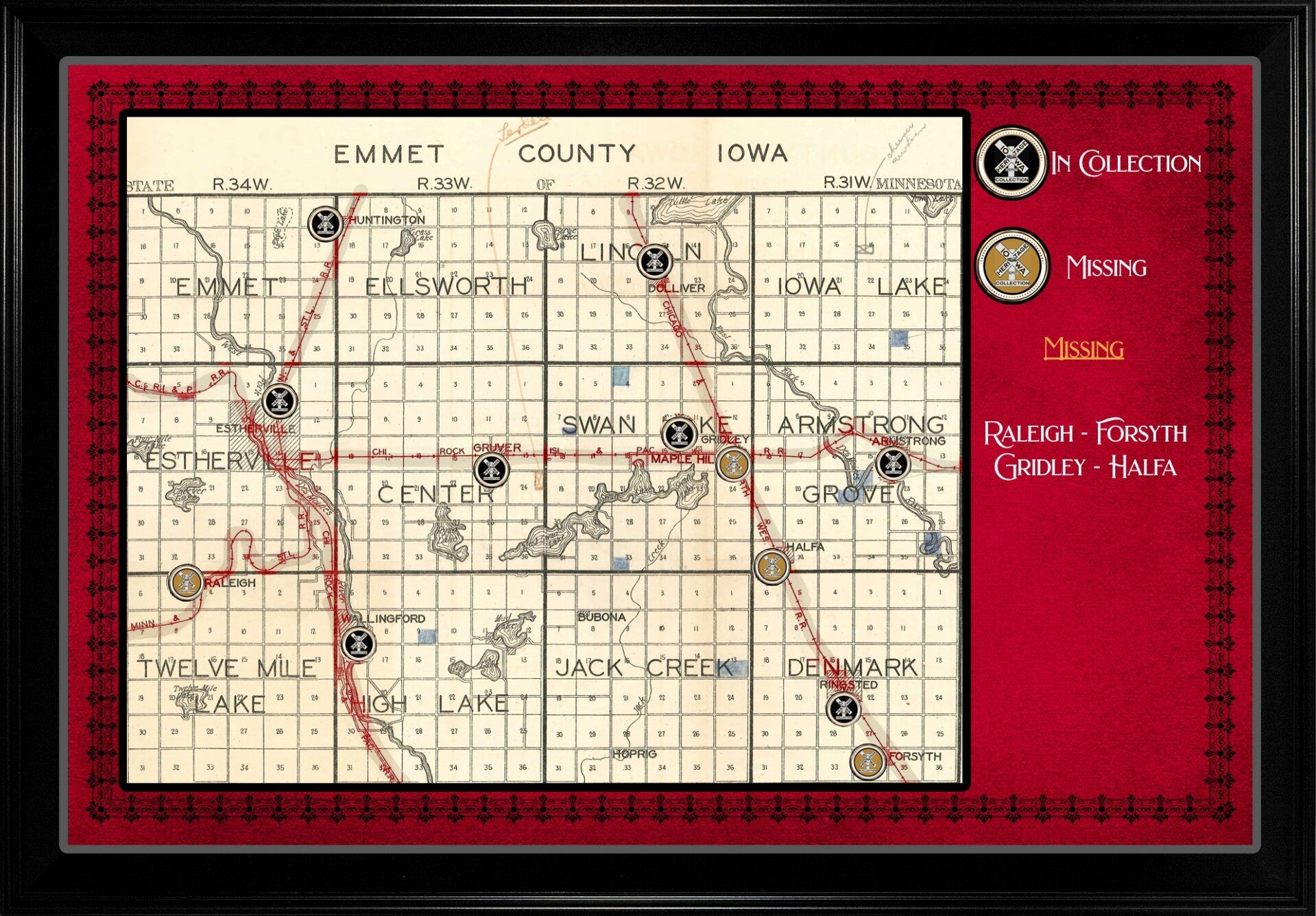 COUNTY MAP / MAPS | IOWA HERITAGE RAILROAD DEPOT COLLECTION