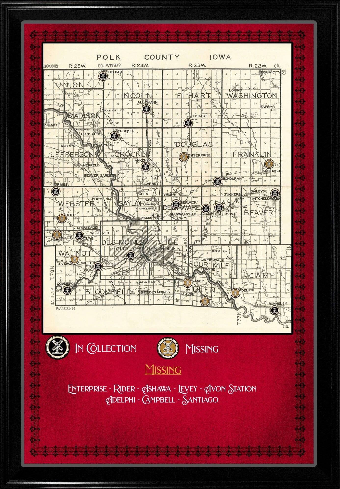 COUNTY MAP / MAPS | IOWA HERITAGE RAILROAD DEPOT COLLECTION