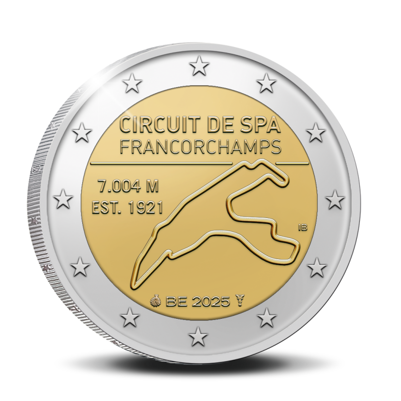 2 euro België 2025 ‘F1 Formule 1 - Circuit van Spa - Francorchamps’ UNC ...