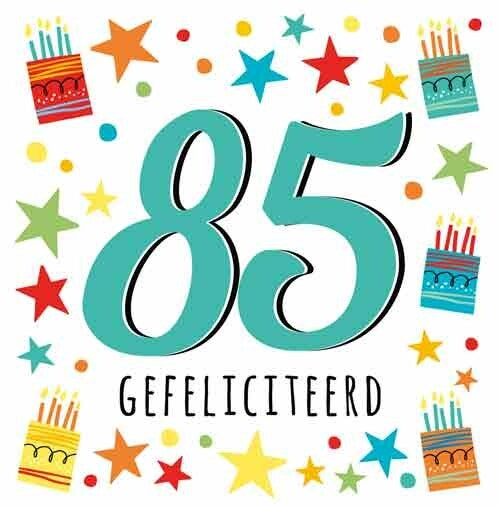 85 Jaar gefeliciteerd - wenskaart | Het Kadopaleis