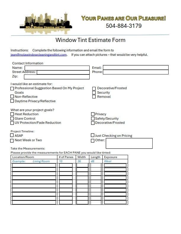 Window Tint / Services | NOLA Window Cleaning and Tint