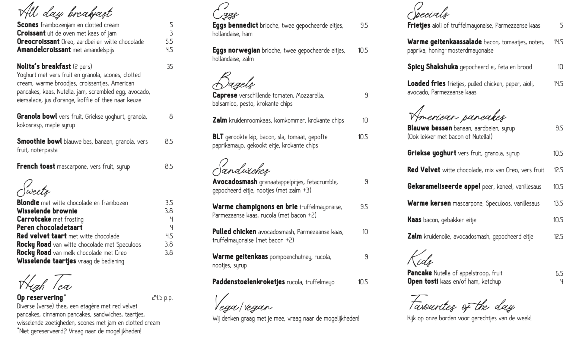 Menu | Nolita