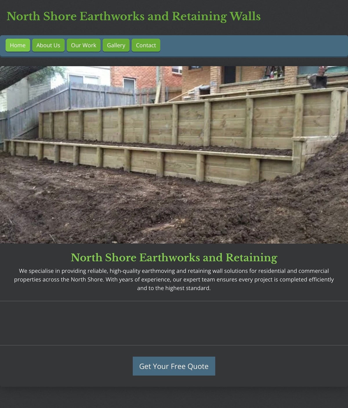 North Shore Earthworks and Retaining Walls