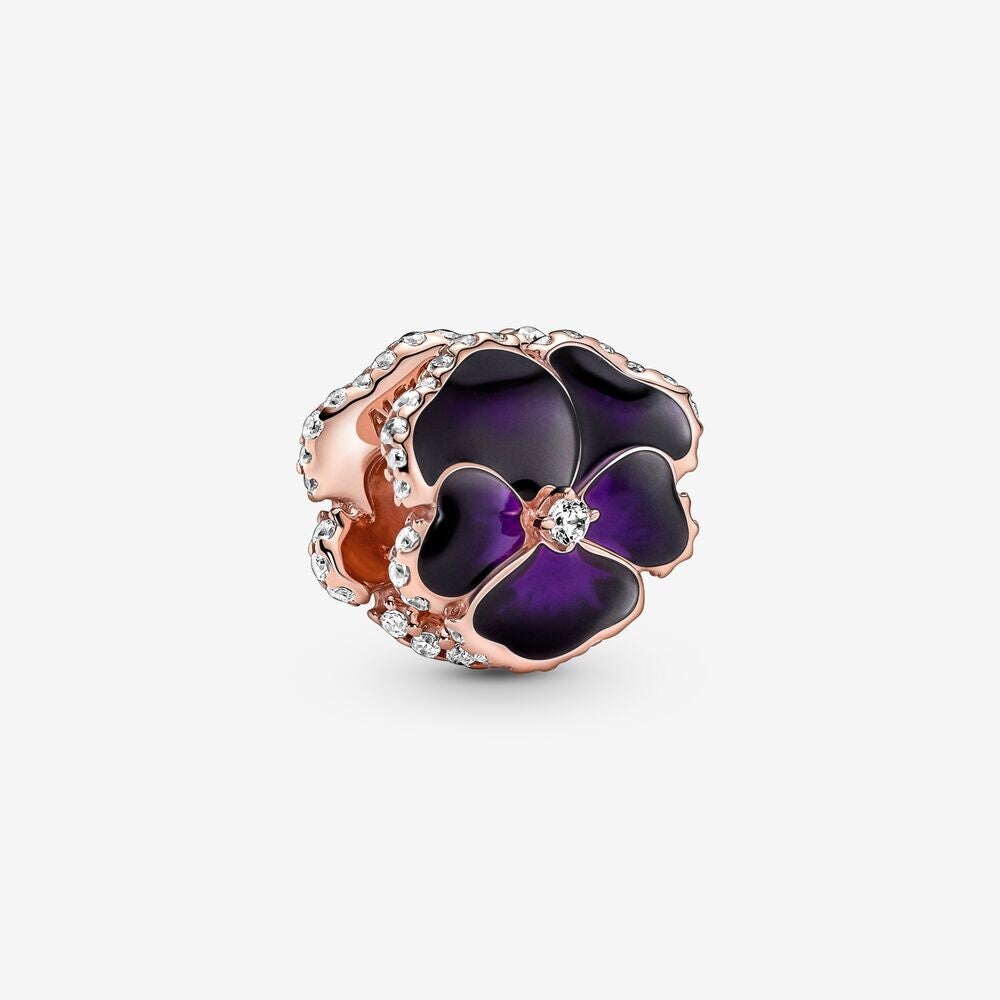 Pandora Charm Pansy 780777C01 | Roel en Sandra Bakker Juwelier