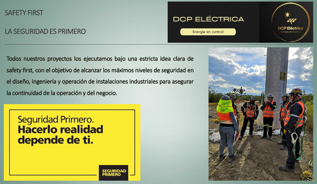 SAFETY FIRST | dcp-electrica.com.mx