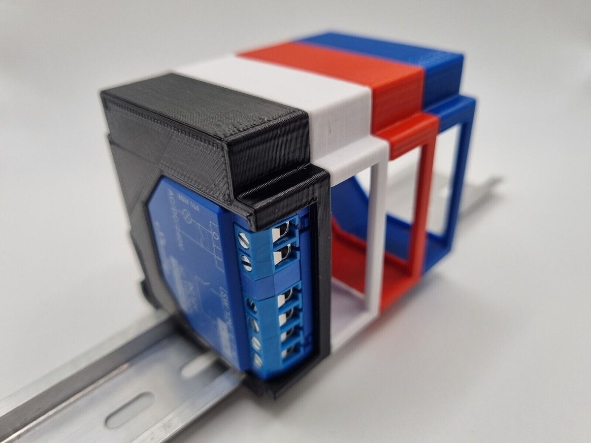 Hutschienenhalterung Shelly i4DC PLUS Relais