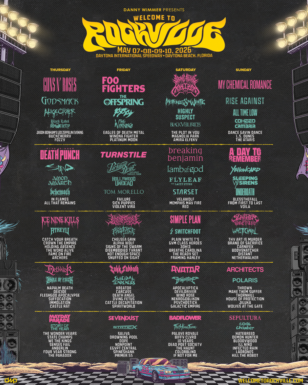 Welcome To Rockville 2026: 15 year Anniversary lineup revealed for ...
