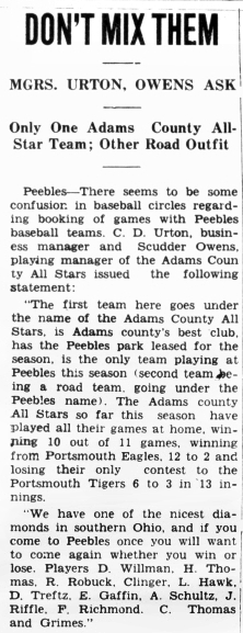 #6 The Peebles Tigers / Stories | Stories of Peebles