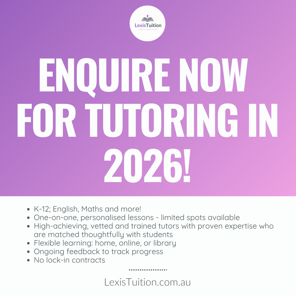 Subjects & Pricing | Lexis Tuition