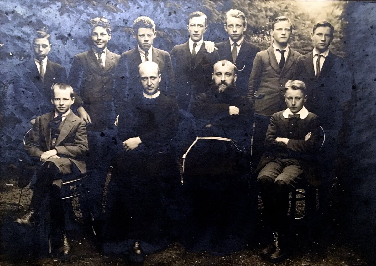 1916 / 1917 - 9e klas met Hoofdfrater Andreas Legdeur / Jaren 1900 ...