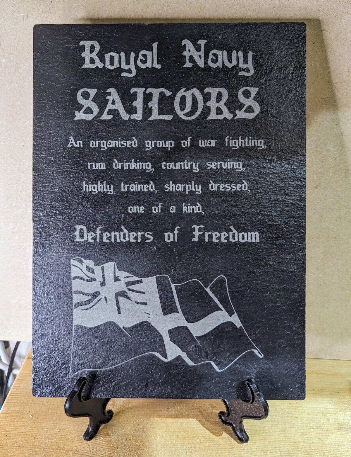 Royal Navy Sailor sign | Soapy's Laser Engraving