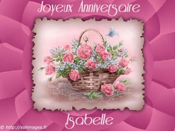 Isabelle / Anniversaire-prénoms / Cartes virtuelles | solimages