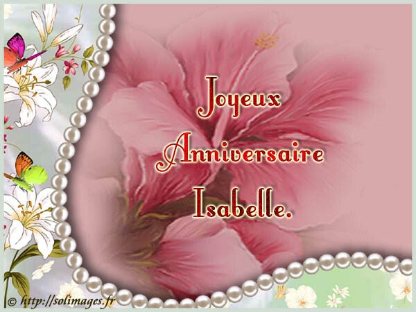 Isabelle / Anniversaire-prénoms / Cartes virtuelles | solimages