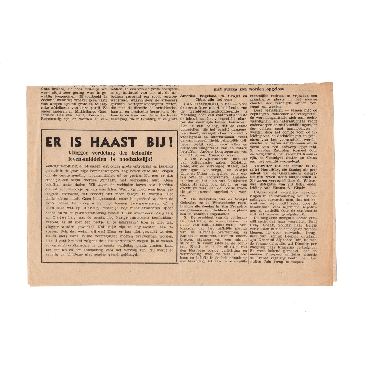 WWII Dutch Resistance Newspaper Partijgenoot Geallieerden | Clercq ...