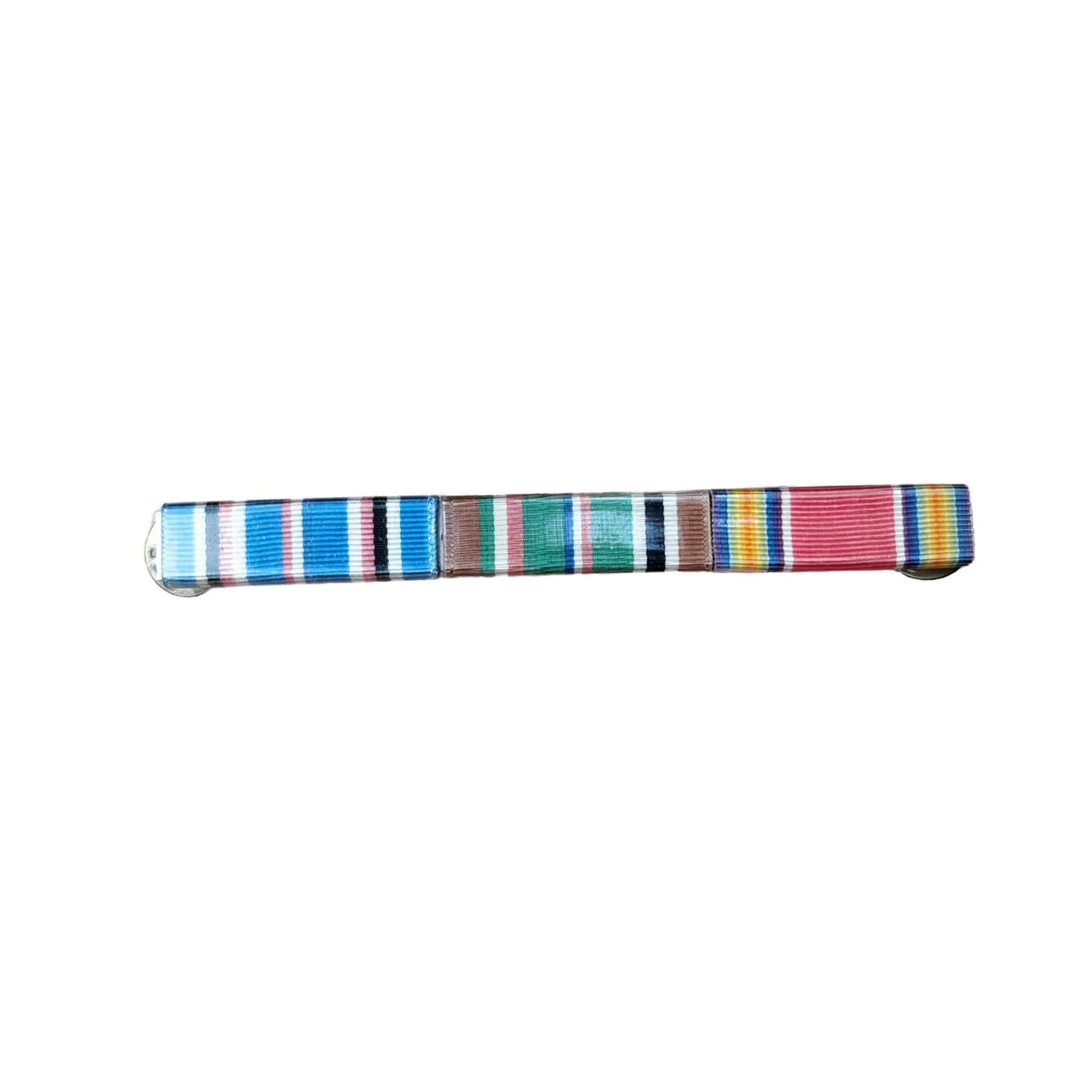 WWII US Ribbon Bar American Campaign, European Campaign, Victory Medal ...
