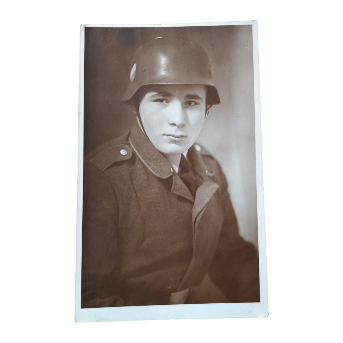 WWII German Portrait Photograph Luftwaffe Helmet | Clercq Militaria