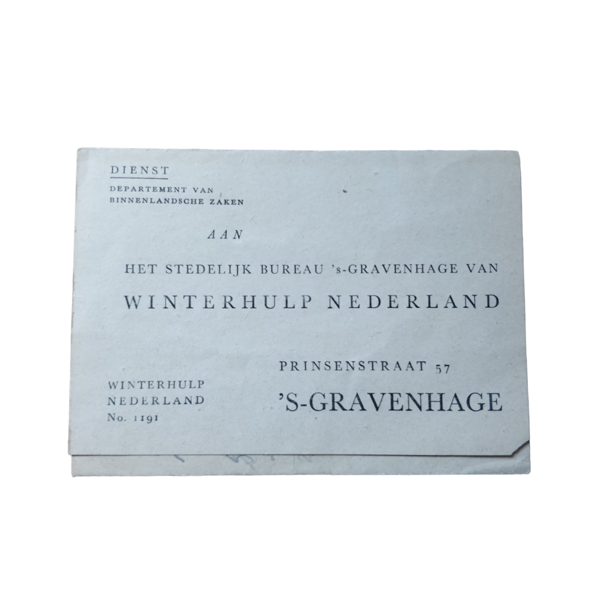 WWII Dutch Document Winterhulp | Clercq Militaria