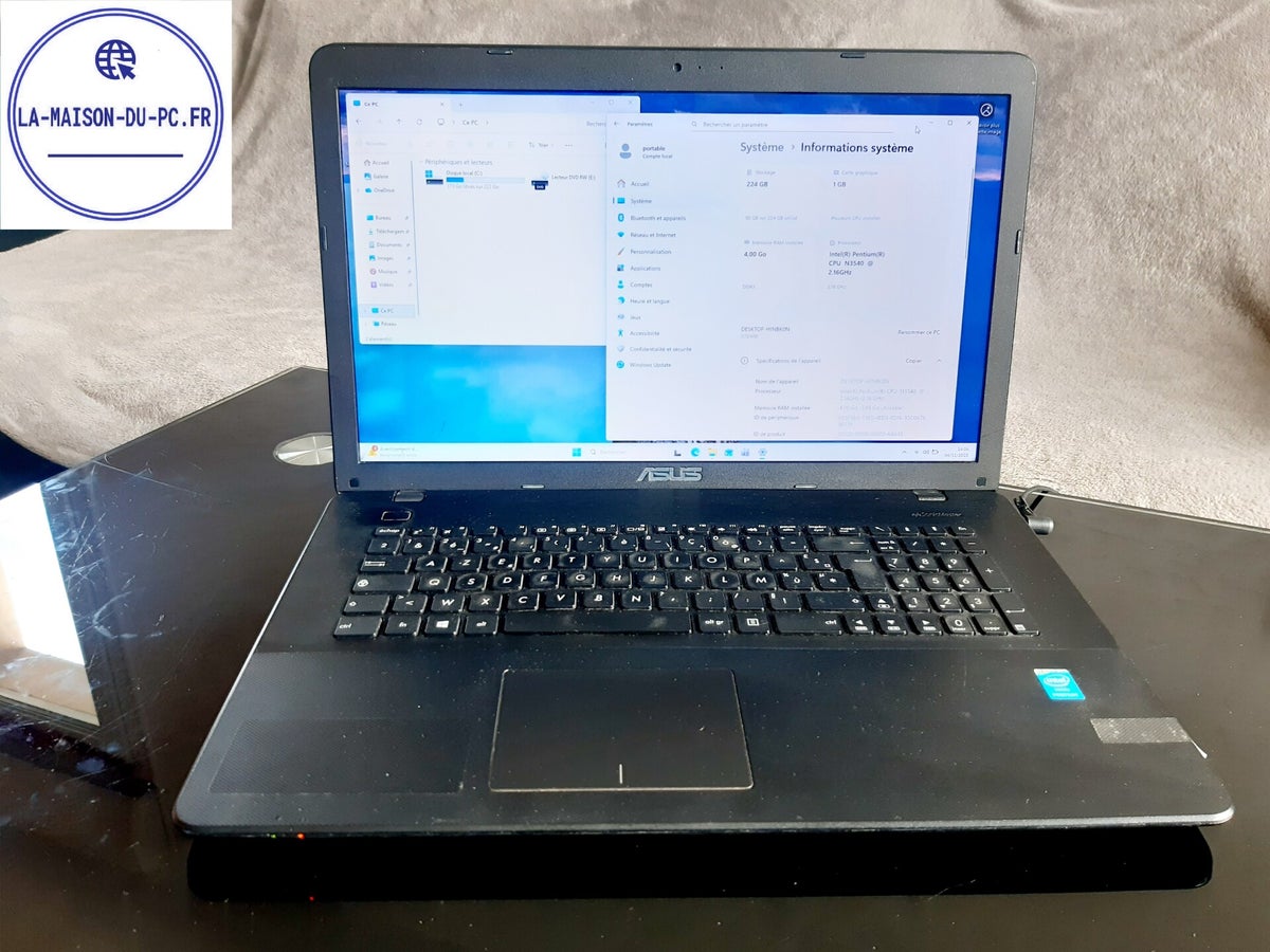 Ordinateur portable ASUS X751M X751MD-TY062H 4GB RAM SSD 240 GB PCP0206 ...