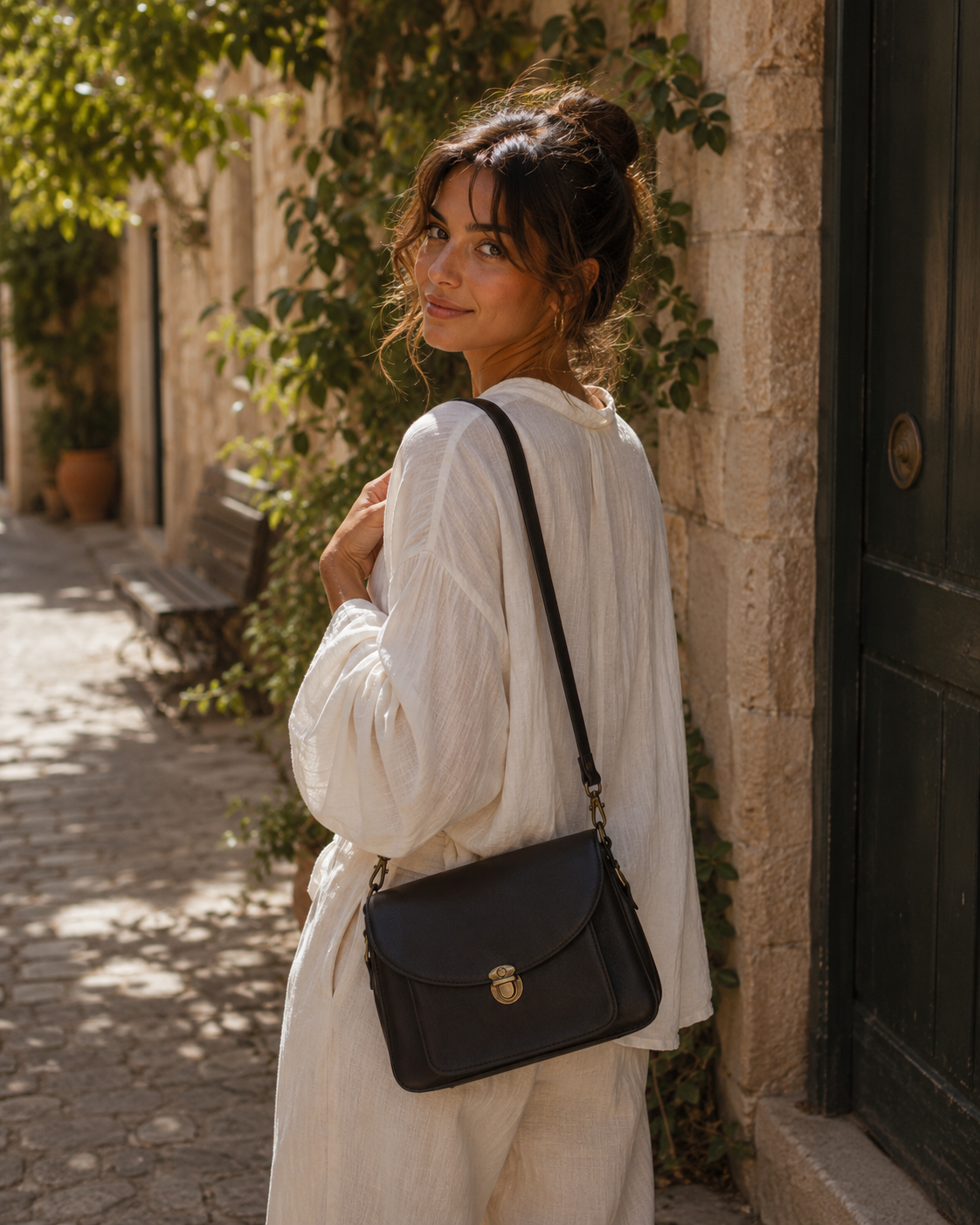 HOT 2026 Leather Messenger Bag | Elegant Vintage Crossbody Satchel ...