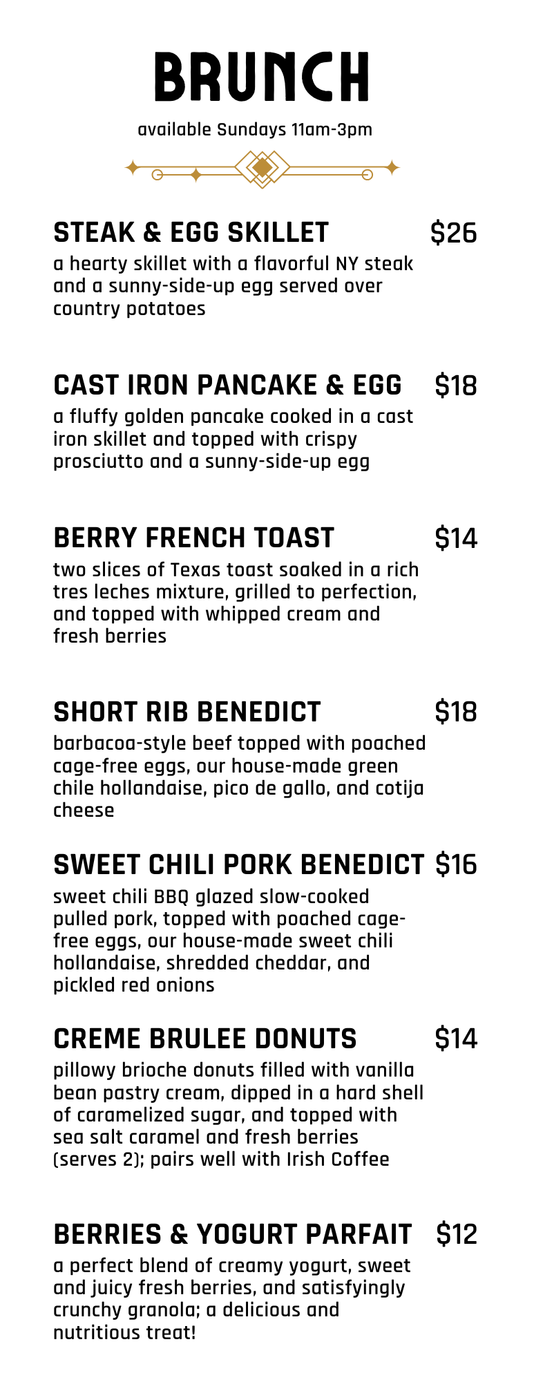 Menu | Adele's Restaurant & Lounge