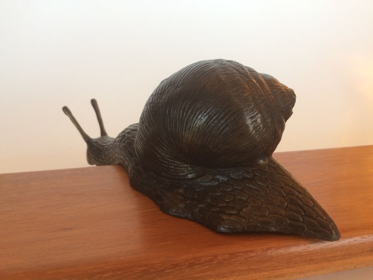 Bronzen Beeldje - Slak op reis (107.1) | Dé voordeligste Bronzen ...
