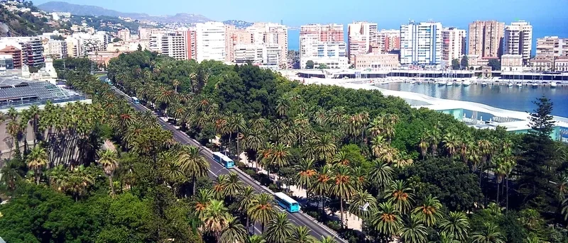 Stadspark Málaga centrum – Paseo del Parque