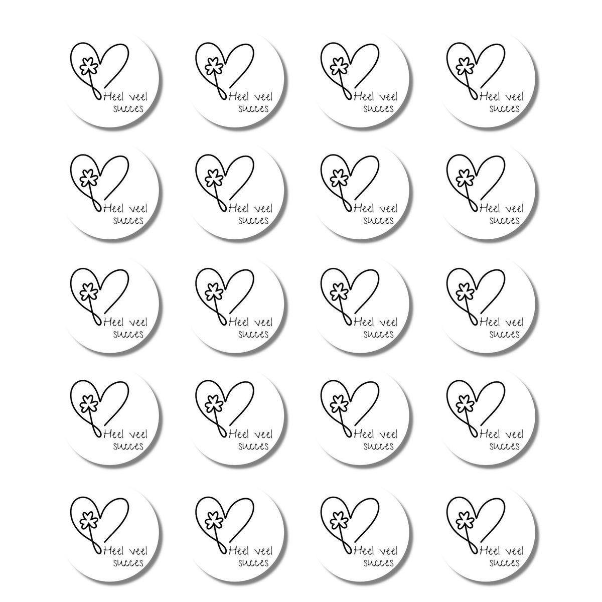 Iemand succes wensen met een cadeautje - Stickervel 20 stuks