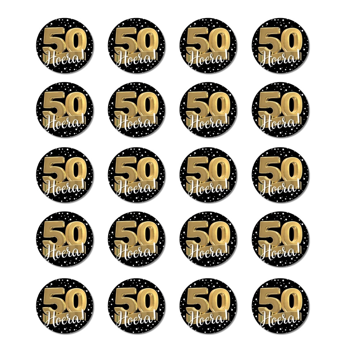 Stickers | Hoera 50 | Black Gold | 20 Stuks | Memories Are Timeless I M ...