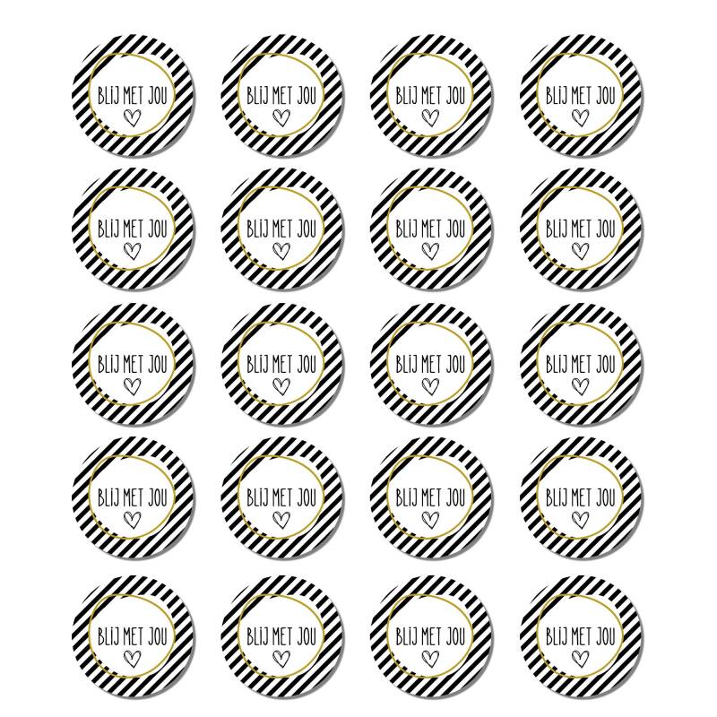 Stickers Vriendinnen Vrienden | Blij Met Jou | Hartje | Cadeaustickers