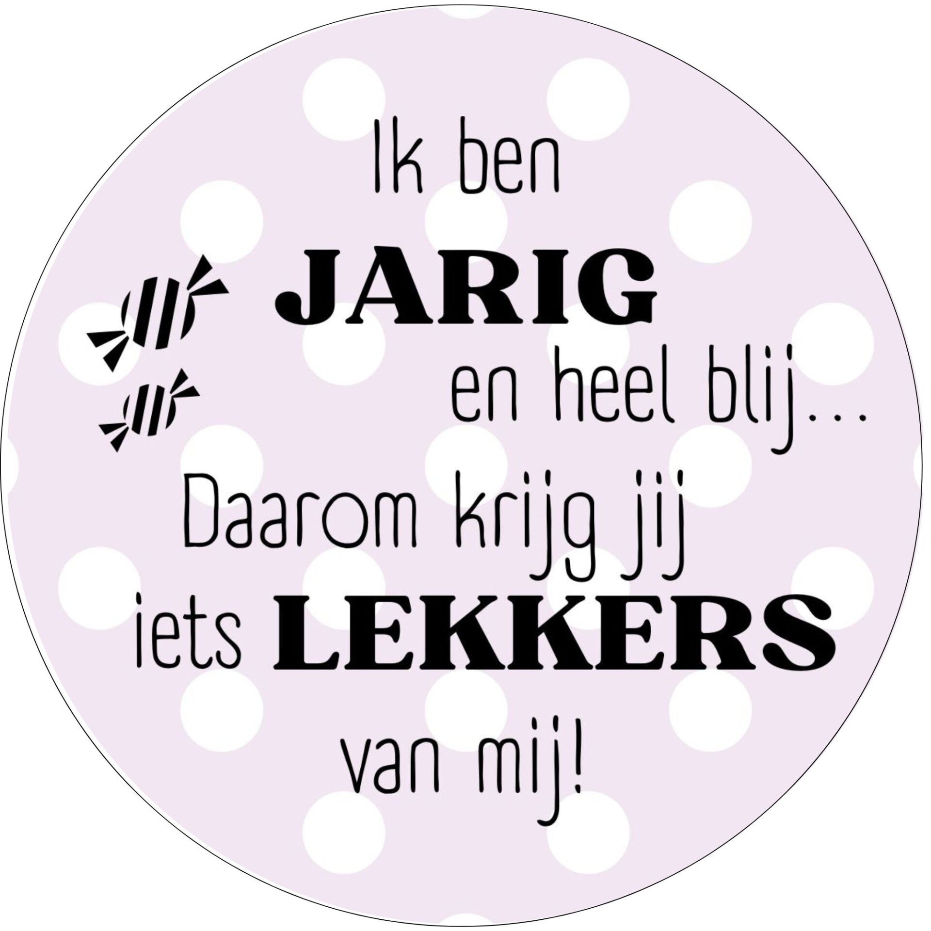 Traktatiestickers | Zelf Maken Snoep Traktaties | Stickers Iets Lekkers