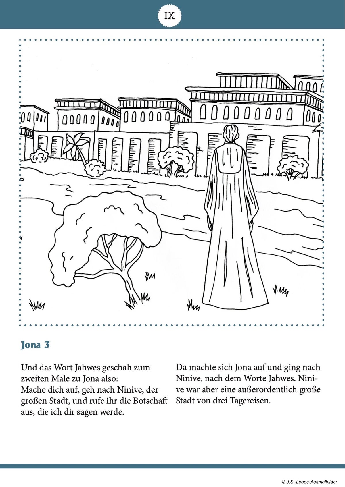 Der Prophet Jona / Ausmalbilder | Logos Ausmalbilder