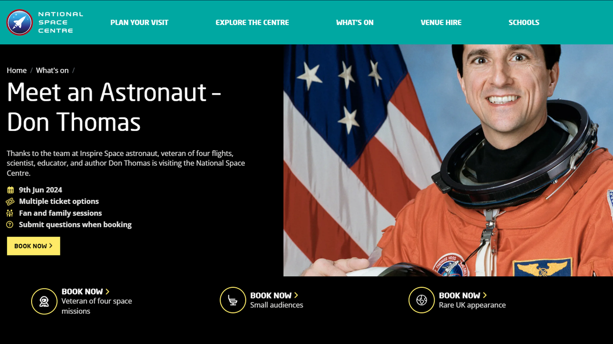 National Space Centre / Events | Astronaut Events