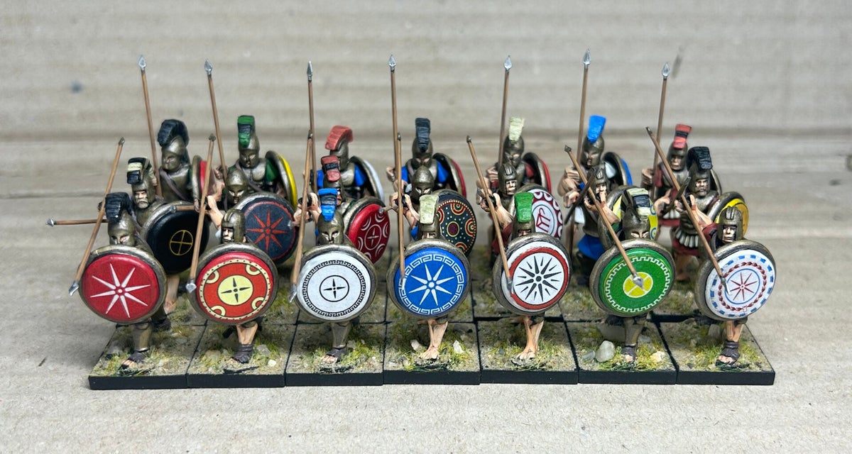 Painted Ancient Greek Hoplites | WiP Games and Miniatures
