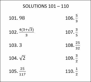 PROBLEMS 101-110 | EUREKA