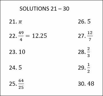 PROBLEMS 21-30 | EUREKA