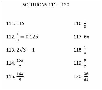 PROBLEMS 111 - 120 | EUREKA