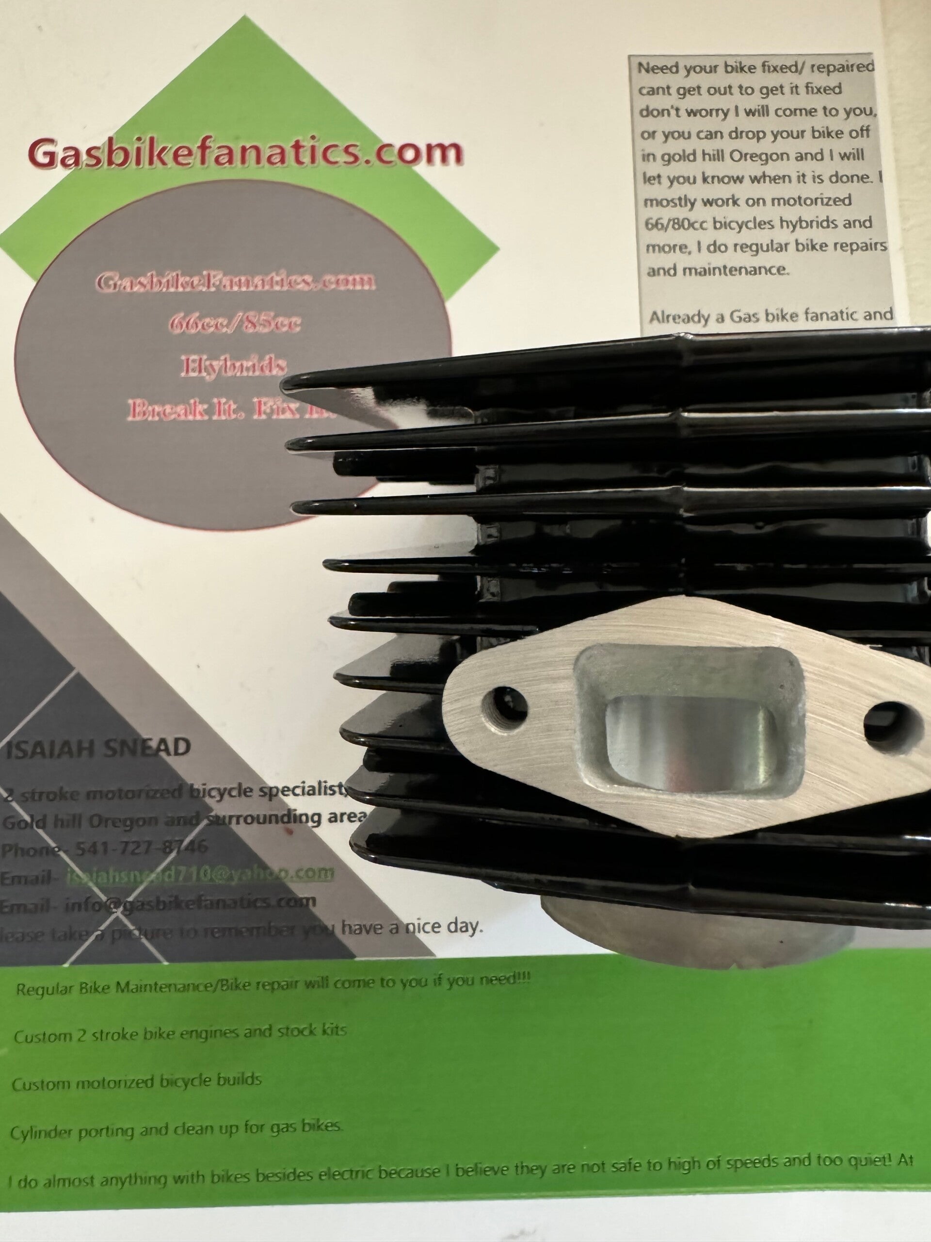 66/80cc Ported LD80 Cylinder | Gas Bike Fanatics